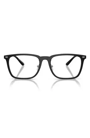 Emporio Armani 55mm Pillow Optical Eyeglasses - Matte Black/demo Lens