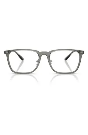 Emporio Armani 55mm Pillow Optical Eyeglasses - Shiny Grey/demo Lens