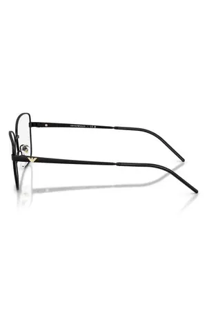 Emporio Armani 55mm Irregular Optical Glasses - Matte Black/demo Lens