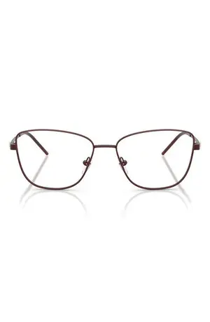 Emporio Armani 55mm Irregular Optical Glasses - Matte Bordeaux/demo Lens