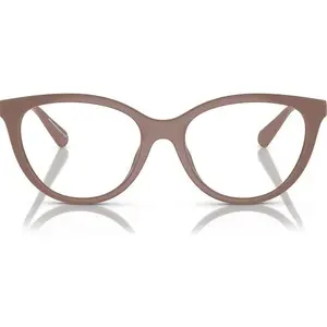 Emporio Armani 53mm Cat Eye Optical Glasses - Shiny Havana/clear