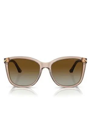 Emporio Armani 56mm Square Sunglasses - Tundra/gradient Brown Polar
