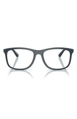 Emporio Armani 53mm Pillow Optical Glasses - Matte Dark Blue/demo Lens