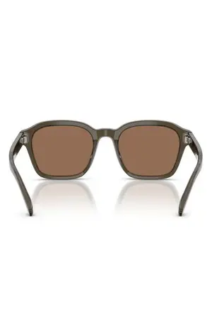Emporio Armani 54mm Irregular Sunglasses - Shiny Grey/dark Brown