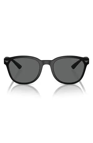 Emporio Armani 53mm Phantos Sunglasses - Matte Black/dark Grey