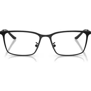 Emporio Armani 55mm Pillow Optical Glasses - Matte Black/demo Lens
