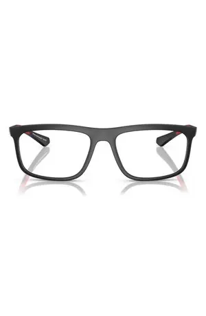 Emporio Armani 55mm Square Eyeglasses - Matte Black/demo Lens