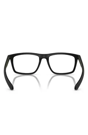 Emporio Armani 53mm Square Eyeglasses - Matte Black/clear