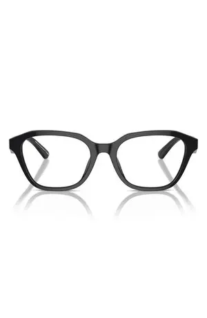 Emporio Armani 53mm Irregular Eyeglasses - Shiny Black /demo Lens