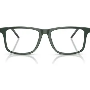 Emporio Armani 55mm Square Eyeglasses - Shiny Green/demo Lens