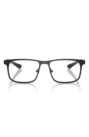 Emporio Armani 55mm Square Eyeglasses - Matte Brown/demo Lens