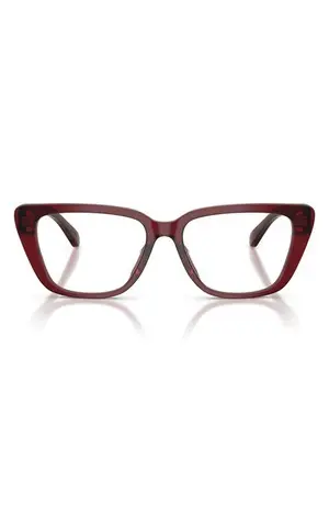 Emporio Armani 54mm Cat Eye Eyeglasses - Shiny Bordeaux/demo Lens