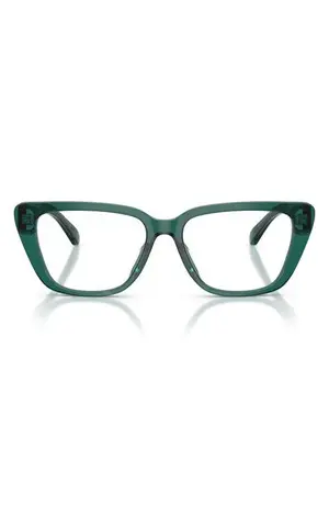Emporio Armani 54mm Cat Eye Eyeglasses - Shiny Green/demo Lens