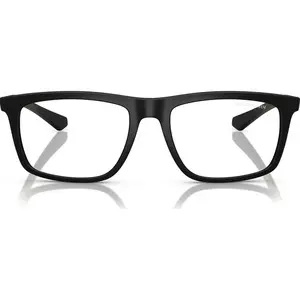 Emporio Armani 55mm Square Eyeglasses - Matte Black/clear