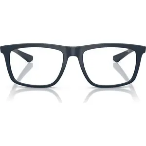 Emporio Armani 55mm Square Eyeglasses - Matte Blue/clear