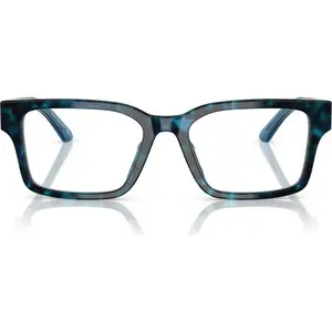 Emporio Armani 52mm Rectangle Eyeglasses - Havana Blue/demo Lens