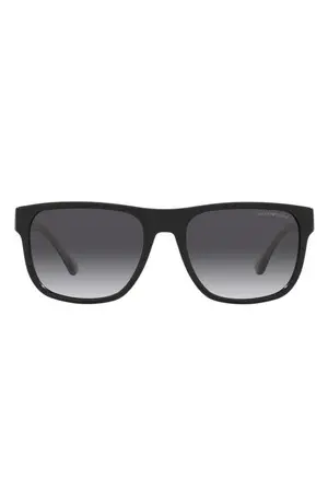 Emporio Armani 56mm Pillow Sunglasses - Black/gradient Grey