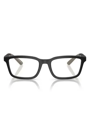 Emporio Armani 56mm Rectangle Eyeglasses - Matte Black/demo Lens