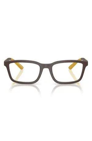 Emporio Armani 56mm Rectangle Eyeglasses - Matte Brown/demo Lens