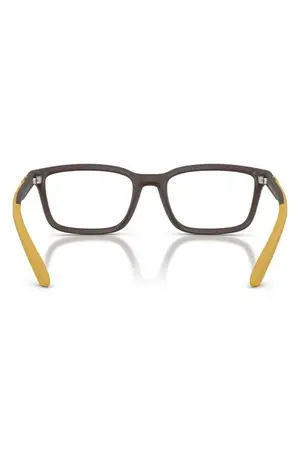 Emporio Armani 56mm Rectangle Eyeglasses - Matte Brown/demo Lens