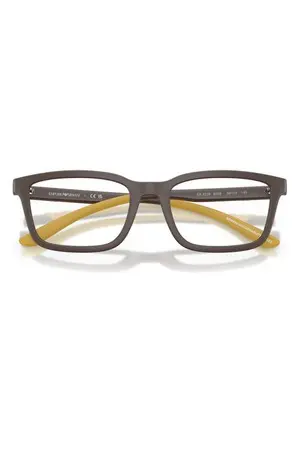 Emporio Armani 56mm Rectangle Eyeglasses - Matte Brown/demo Lens