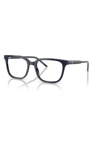 Emporio Armani 52mm Square Eyeglasses - Shiny Blue/demo Lens