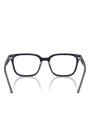 Emporio Armani 52mm Square Eyeglasses - Shiny Blue/demo Lens