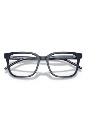 Emporio Armani 52mm Square Eyeglasses - Shiny Blue/demo Lens