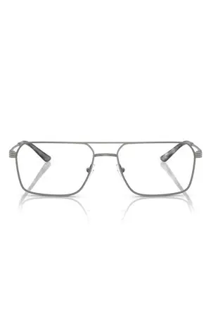 Emporio Armani 57mm Square Eyeglasses - Matte Gunmetal/demo Lens