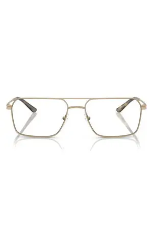Emporio Armani 57mm Square Eyeglasses - Matte Pale Gold/demo Lens