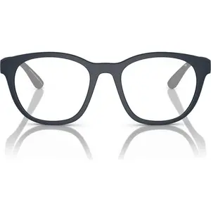 Emporio Armani 47mm Phantos Optical Glasses - Matte Blue/clear