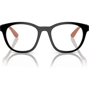 Emporio Armani 47mm Phantos Optical Glasses - Shiny Black/clear