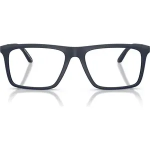 Emporio Armani 55mm Square Eyeglasses - Matte Blue/demo Lens