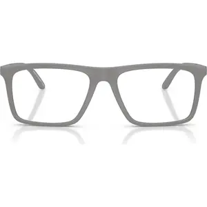 Emporio Armani 55mm Square Eyeglasses - Matte Grey/demo Lens
