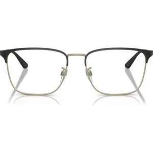 Emporio Armani 56mm Full Rim Eyeglasses - Black/gold/demo Lens