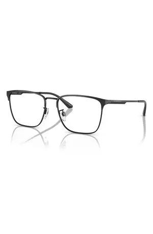 Emporio Armani 56mm Full Rim Eyeglasses - Matte Black /demo Lens