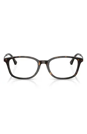 Emporio Armani 52mm Pillow Eyeglasses - Shiny Havana/demo Lens