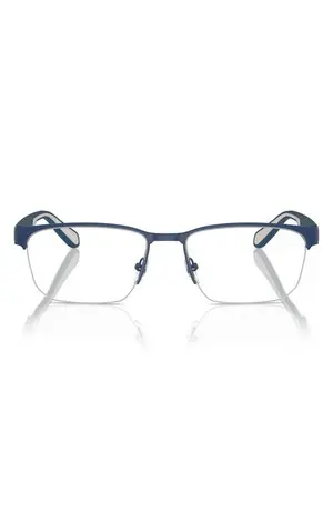 Emporio Armani 54mm Irregular Eyeglasses - Matte Blue/demo Lens