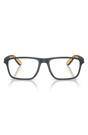 Emporio Armani 56mm Rectangle Eyeglasses - Matte Blue/demo Lens