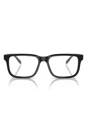 Emporio Armani 55mm Rectangle Optical Glasses - Black/demo Lens