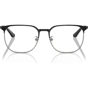 Emporio Armani 54mm Phantos Optical Glasses - Black/gunmetal/demo Lens