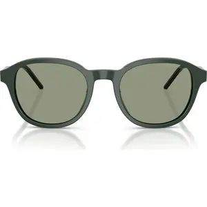 Emporio Armani 51mm Full Rim Sunglasses - Shiny Green/green
