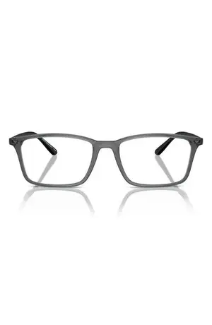 Emporio Armani 55mm Rectangle Eyeglasses - Shiny Black/demo Lens