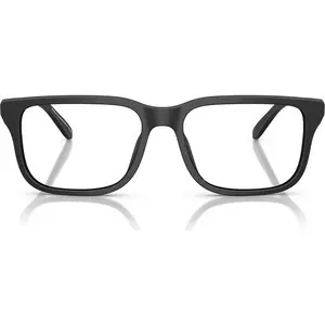 Emporio Armani 54mm Rectangle Eyeglasses - Matte Black/demo Lens