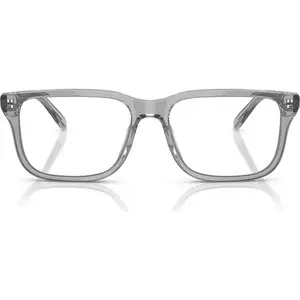 Emporio Armani 54mm Rectangle Eyeglasses - Shiny Grey/demo Lens