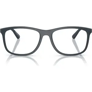 Emporio Armani 55mm Pillow Optical Eyeglasses - Matte Dark Blue/demo Lens