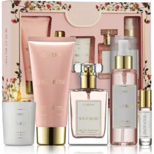 LOVERY Wild Rose Bath And Body Care Fragrance Set - Pink Floral