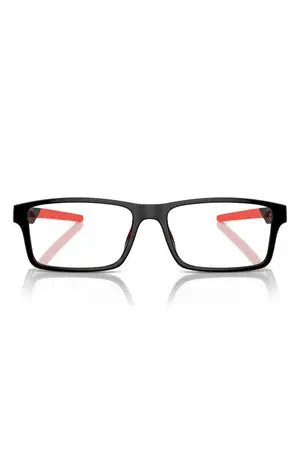SCUDERIA FERRARI 57mm Rectangle Eyeglasses - Black/demo Lens