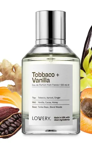LOVERY Tobacco And Vanilla Eau De Parfum, Made In Usa - Silver/ White/ Cream/ Black