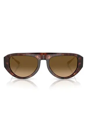 SCUDERIA FERRARI 55mm Pilot Sunglasses - Havana Caramel/brown Polar